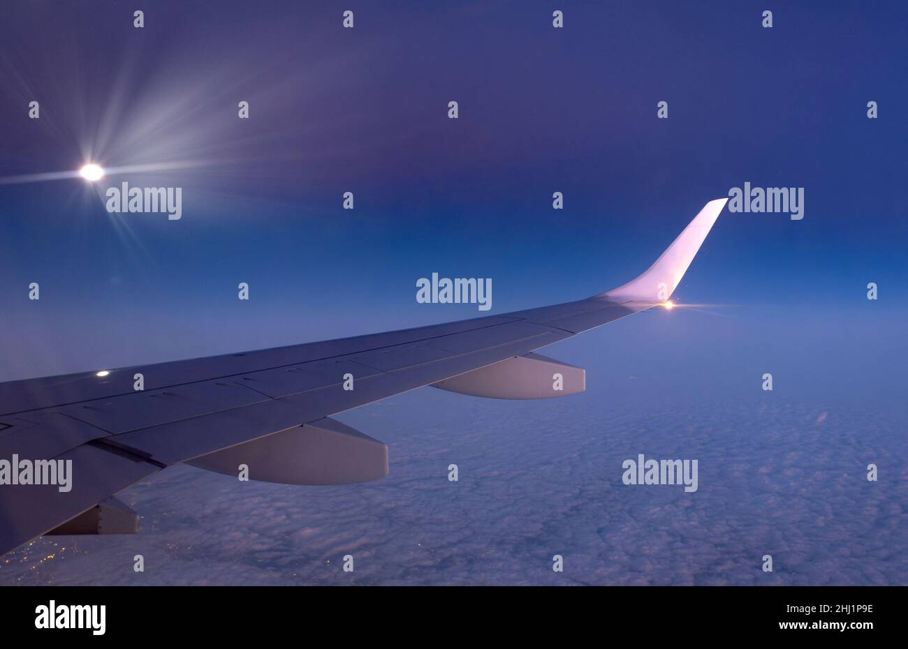 View of plane wing from inside plane hi-res stock photography and ...