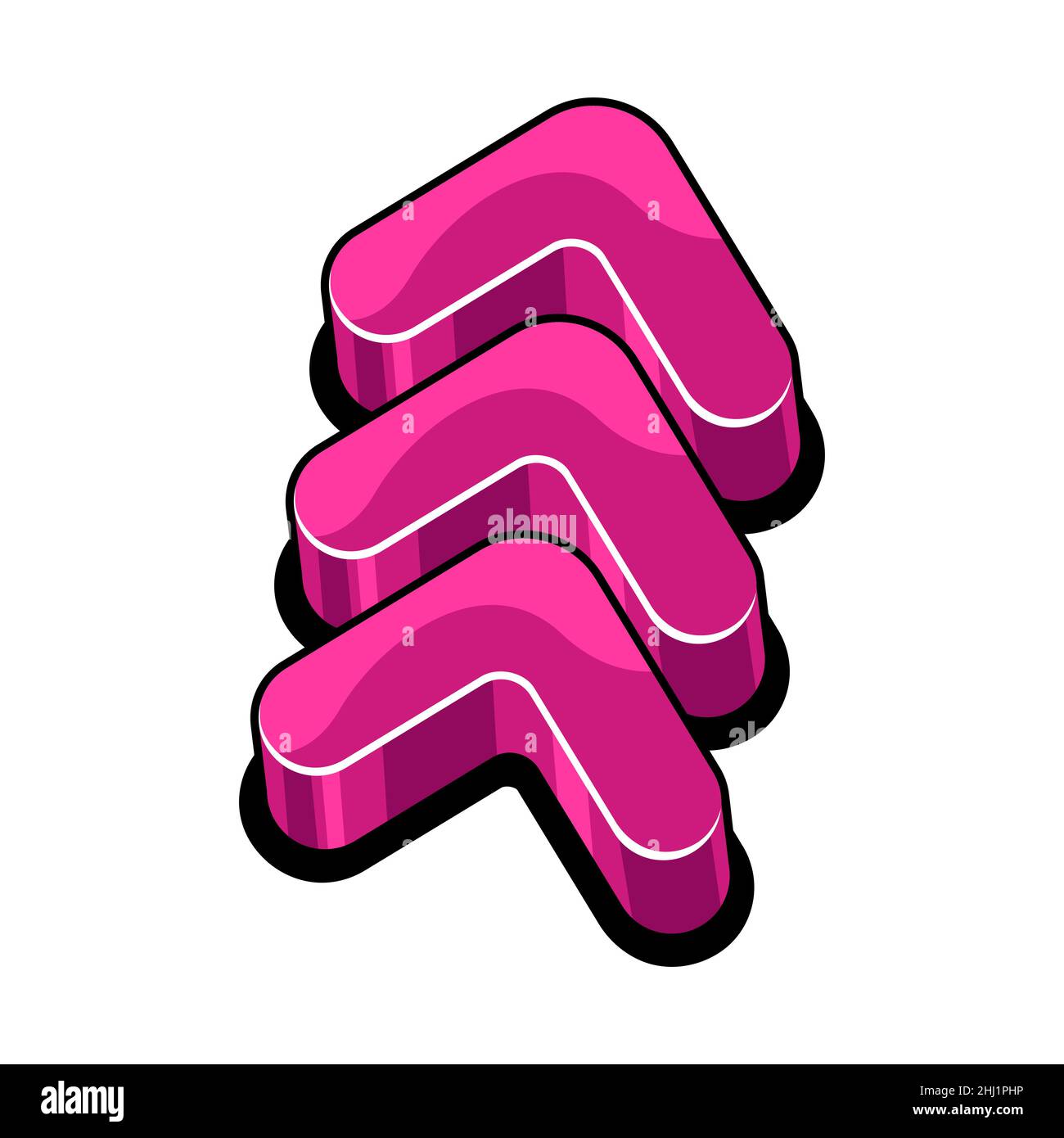 Illustration of abstract graffiti arrow. Cartoon teenage creative image ...