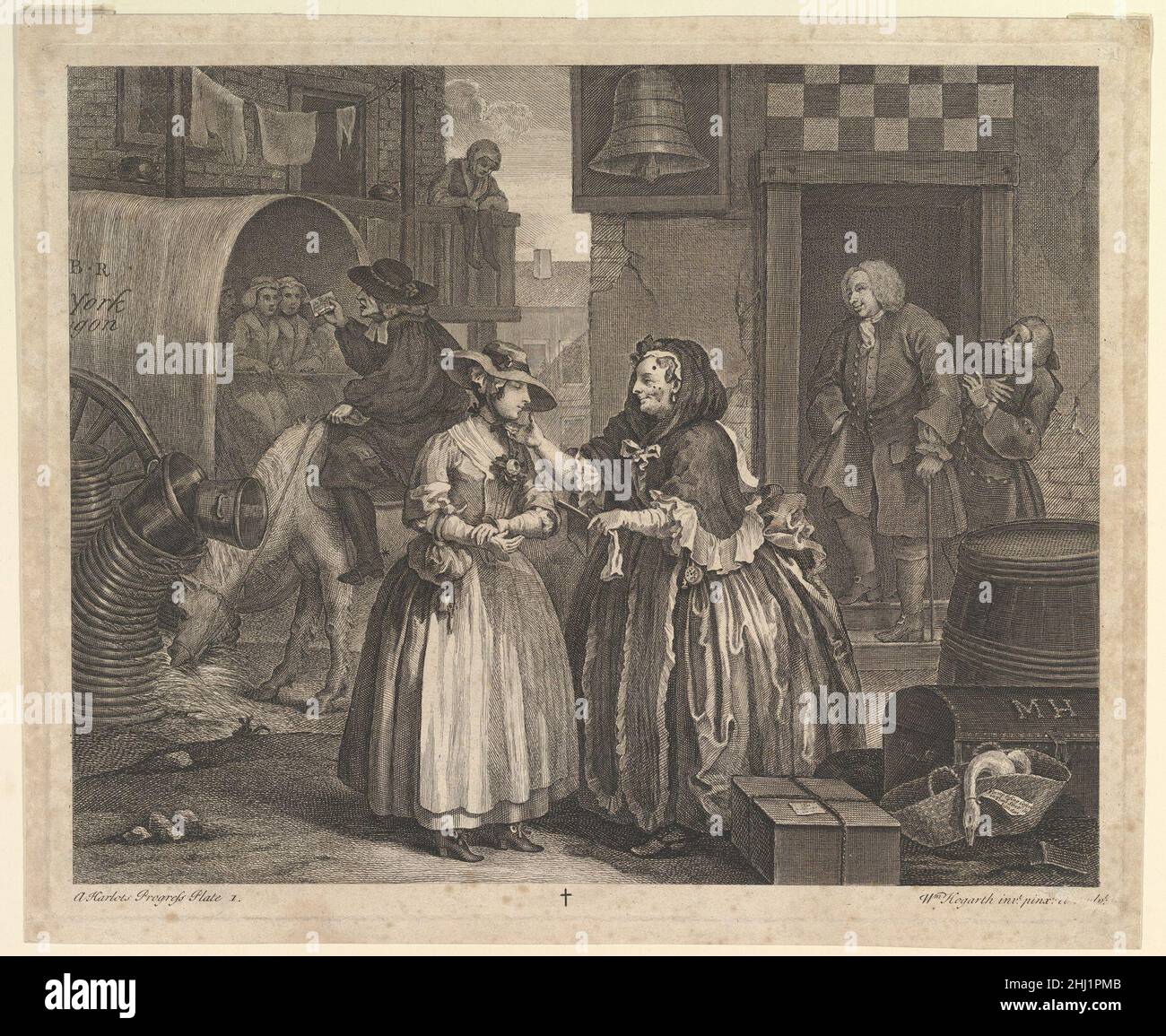 A Harlot's Progress, Plate 1 April 1732 William Hogarth British Set ...