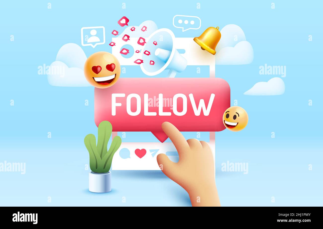 Followers like, social networks for communication of people. Vector ...