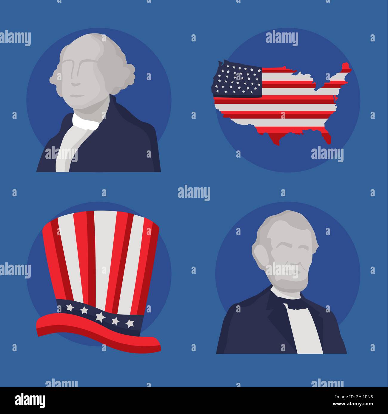 American president statues Stock Vector Images - Alamy