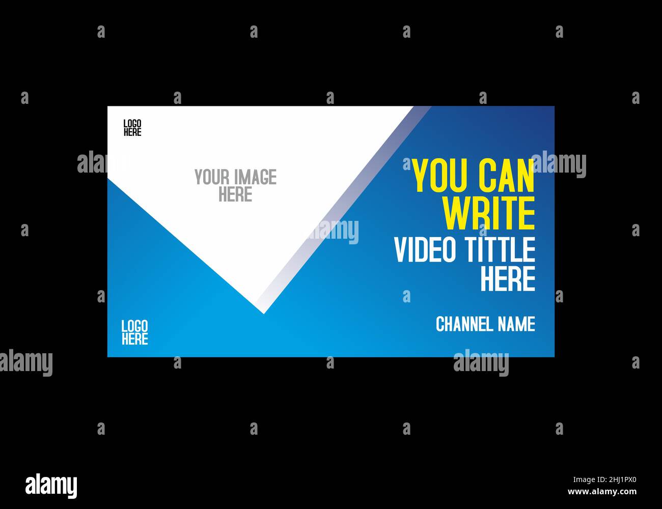 Blue yellow color of video thumbnail design Stock Vector Image & Art ...