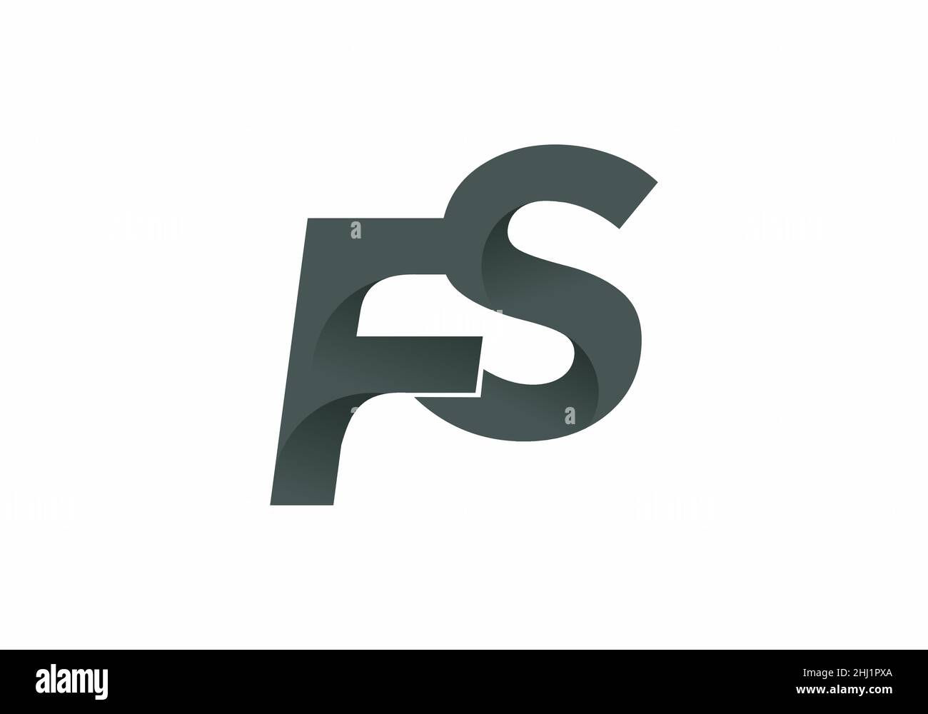 Grey color of SF initial letter design Stock Vector Image & Art - Alamy