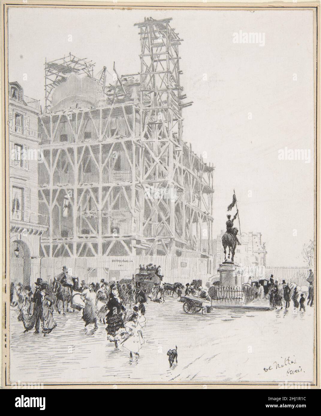 Place des Pyramides, Paris ca. 1883 Giuseppe de Nittis Italian. Place ...