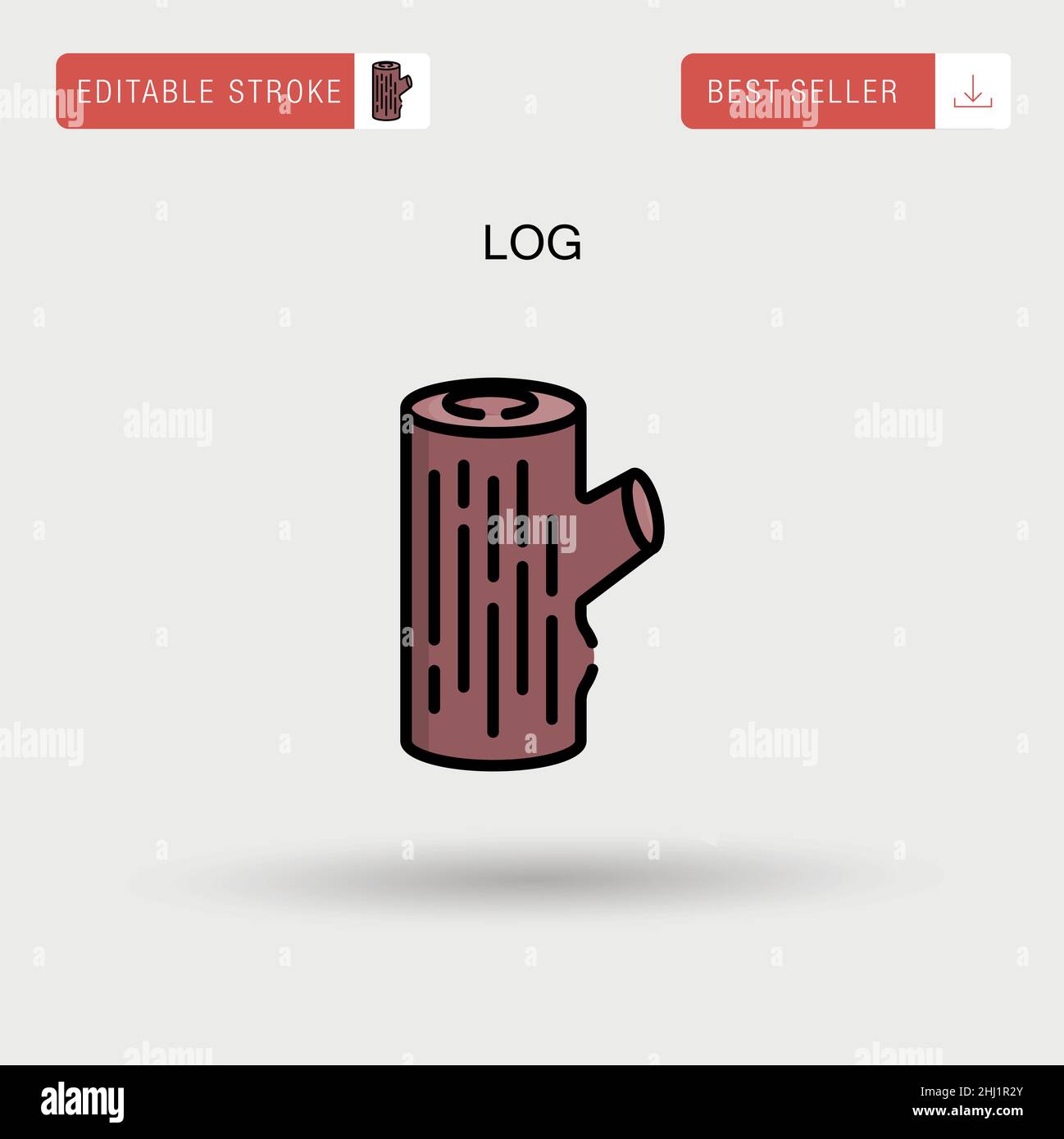 Log Simple vector icon Stock Vector Image & Art - Alamy
