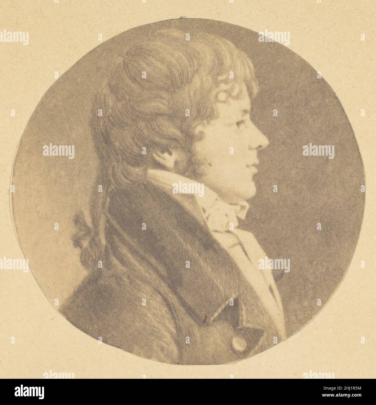 [Mezzotint portrait of a Young Man in Profile, from The St. Memin ...