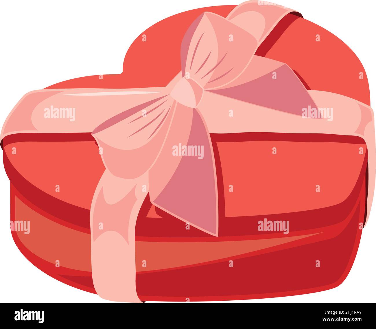 Closed gift box heart Stock Vector Images - Alamy