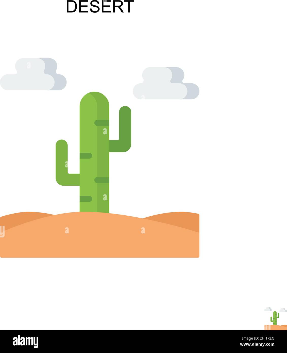 Desert Simple vector icon. Illustration symbol design template for web ...