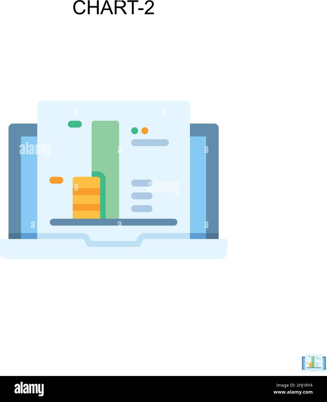 Chart-2 Simple vector icon. Illustration symbol design template for web mobile UI element Stock ...