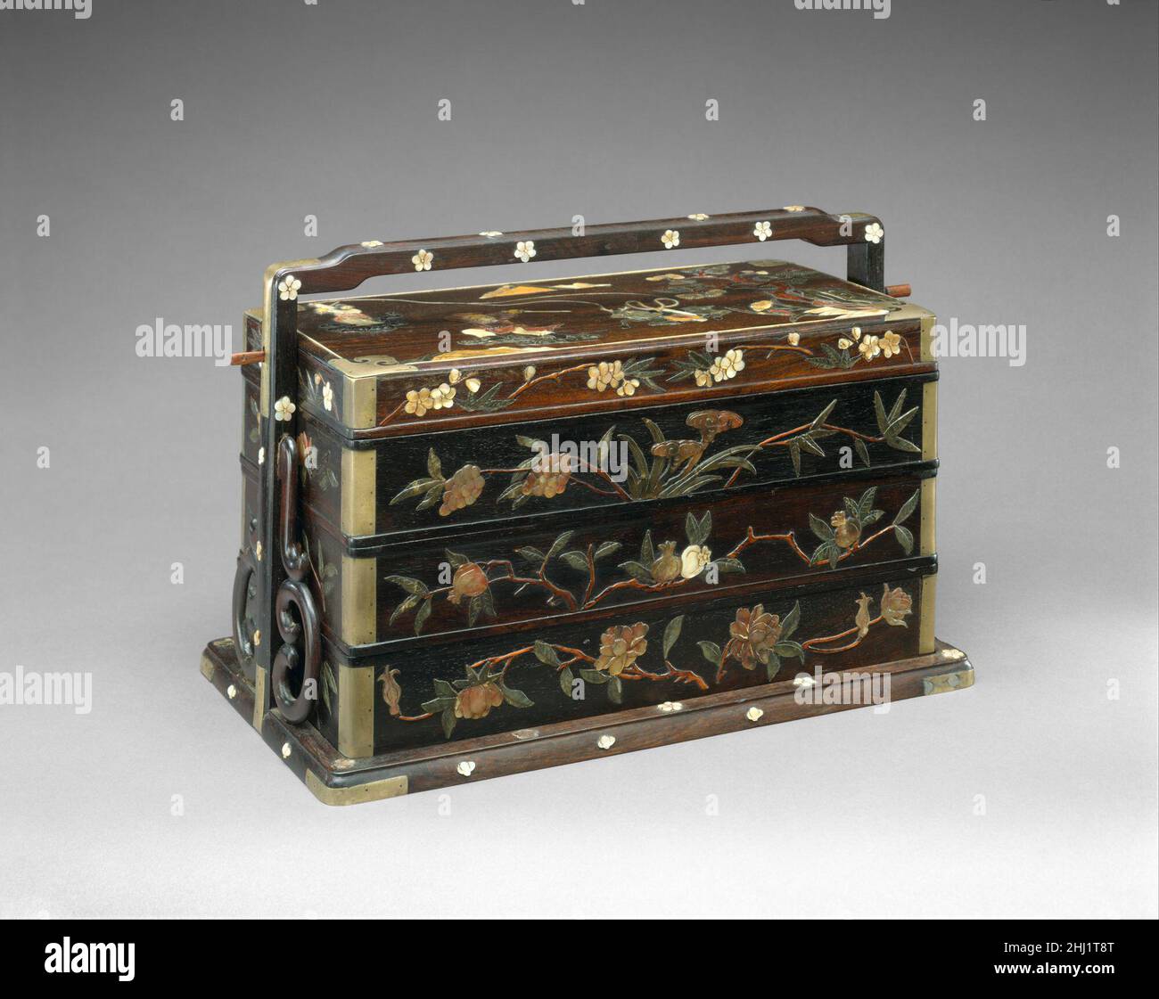 Picnic basket with scene from Investiture of the Gods 19th century ...
