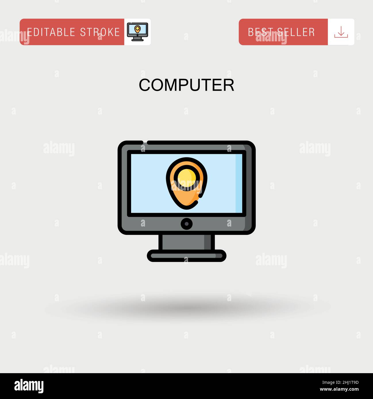 Computer Simple vector icon Stock Vector Image & Art - Alamy
