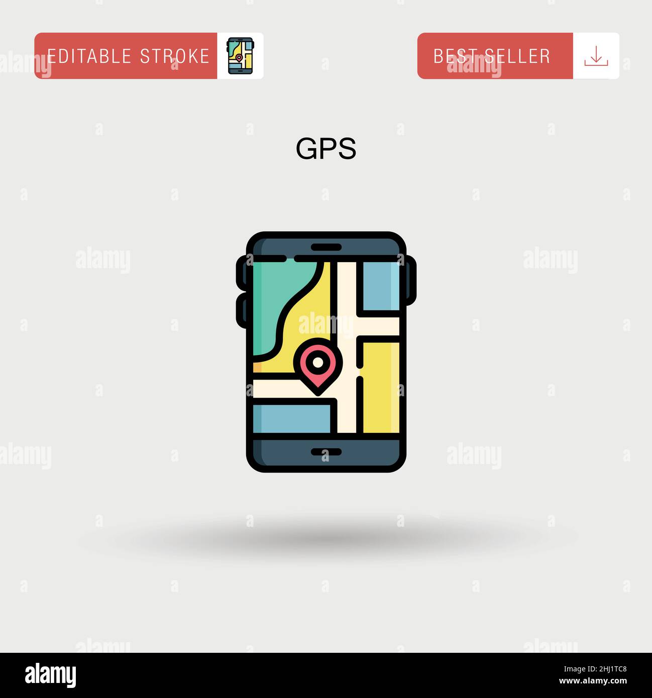 Gps Simple vector icon Stock Vector Image & Art - Alamy