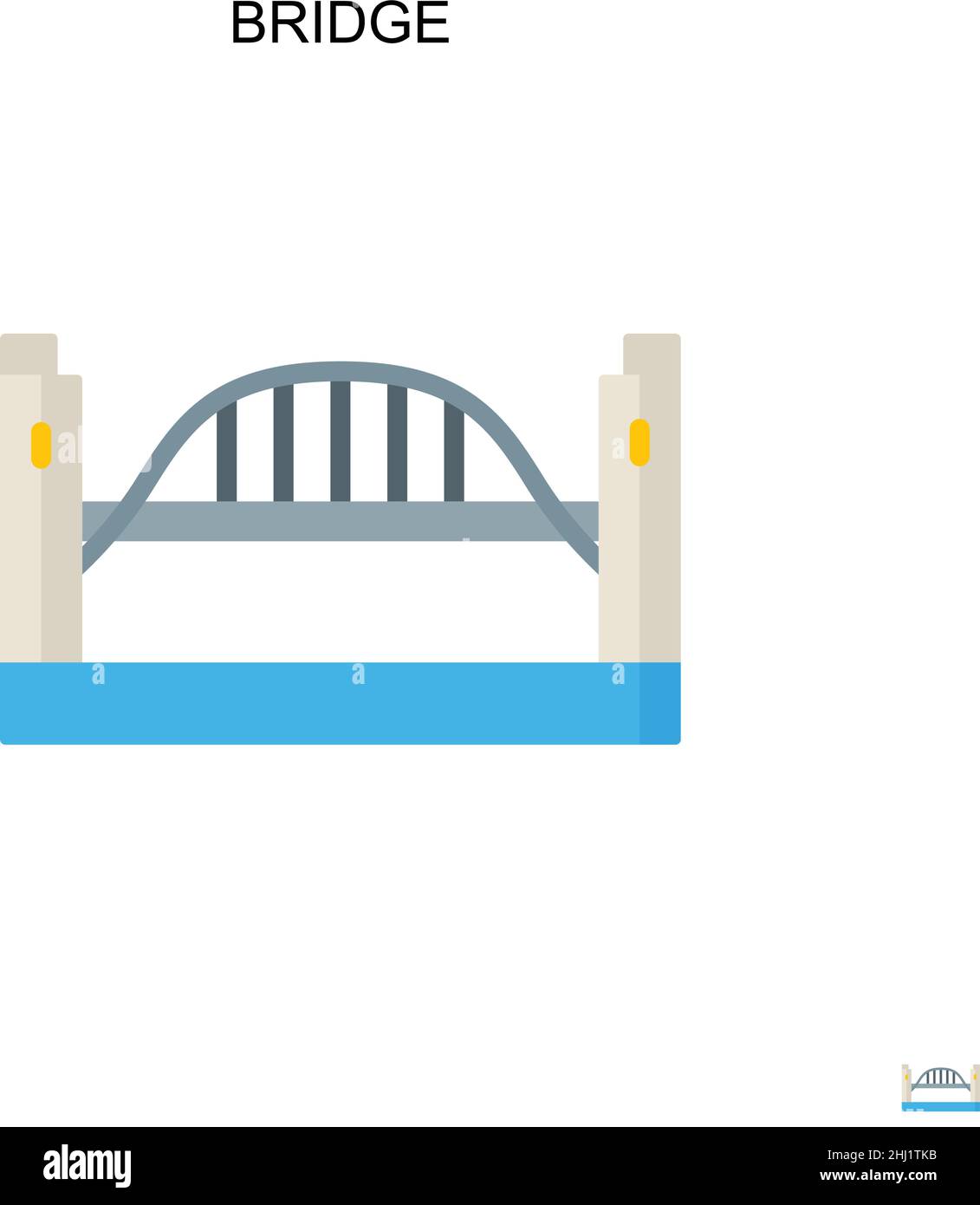 Bridge Simple Vector Icon Illustration Symbol Design Template For Web