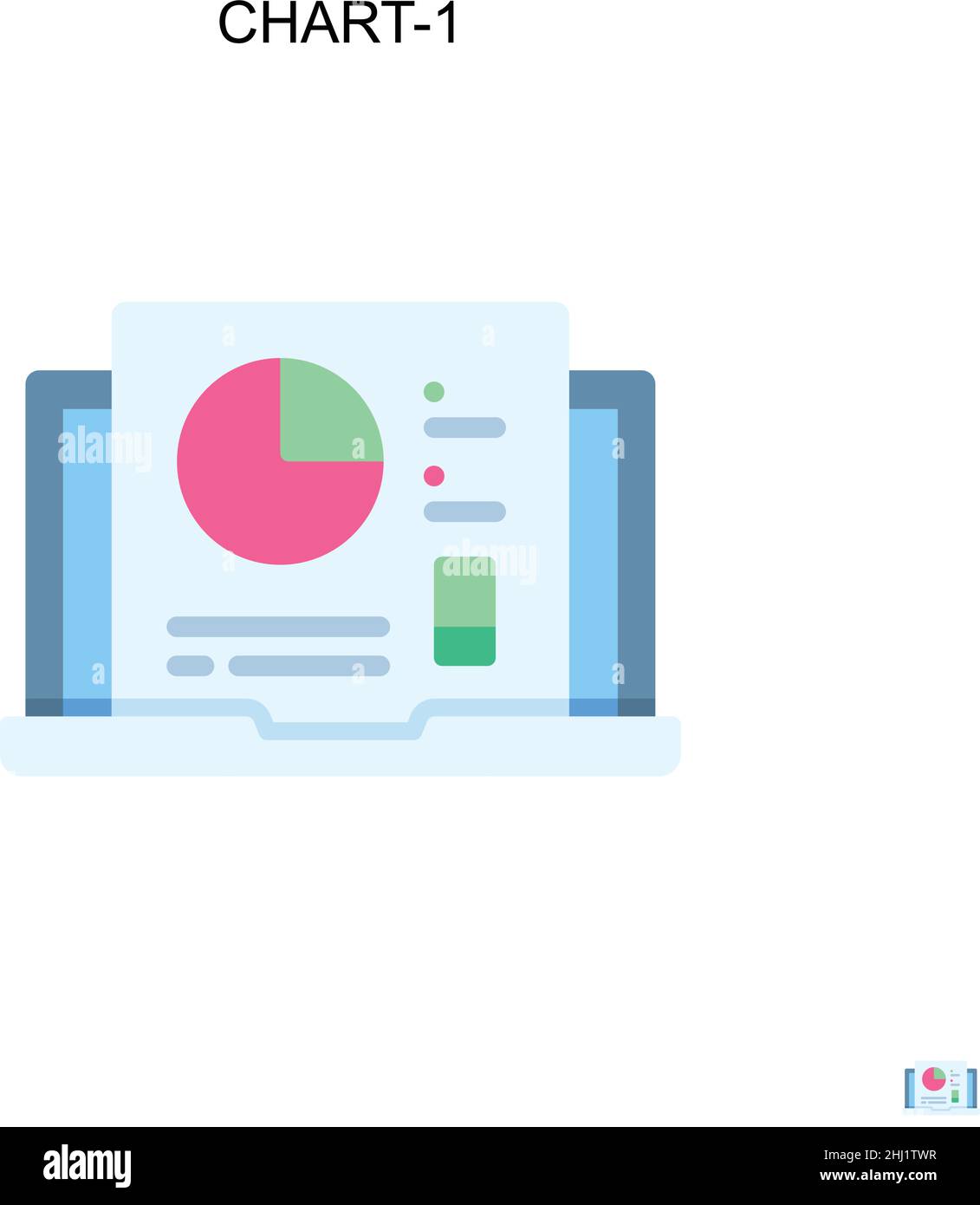 Chart-1 Simple vector icon. Illustration symbol design template for web ...