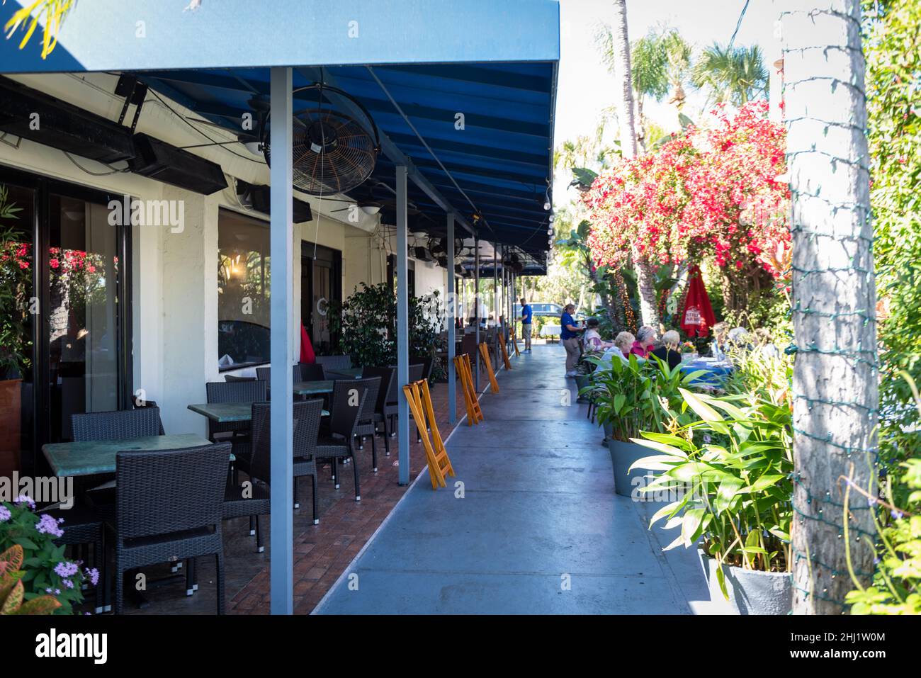 the streets of St. Armands Circle on Lido Key are quiet this January ...