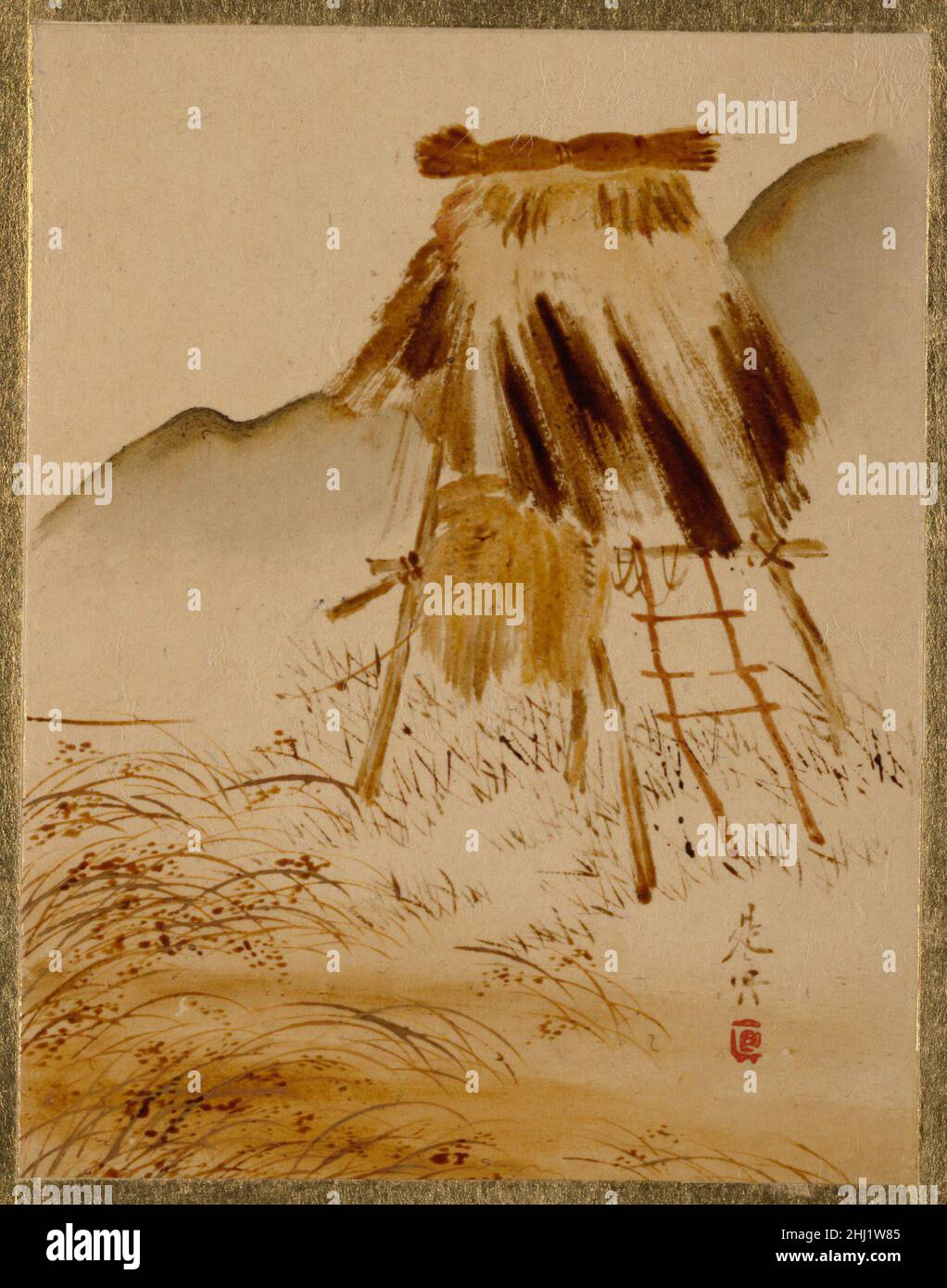 Rice-Drying Frame Shibata Zeshin Japanese. Rice-Drying Frame 57218 ...