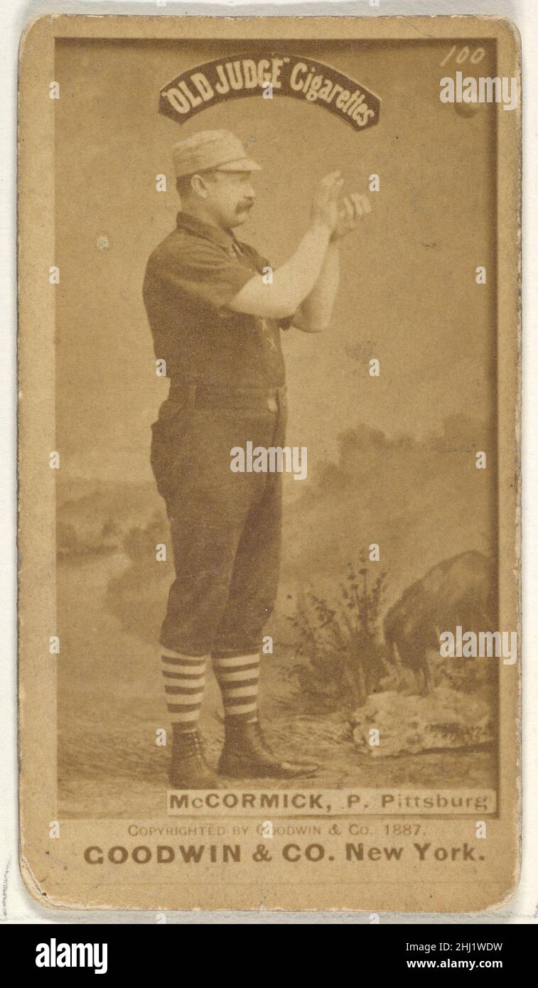 Jim McCormick, Pitcher, Pittsburgh, from the Old Judge series (N172 ...