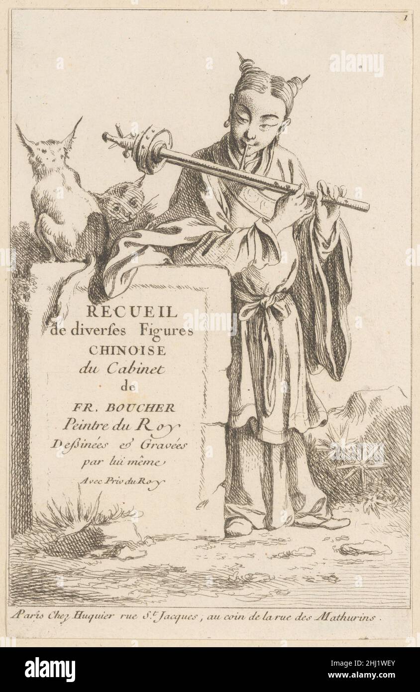 Collection of Diverse Chinese Figures 1738–45 François Boucher French ...