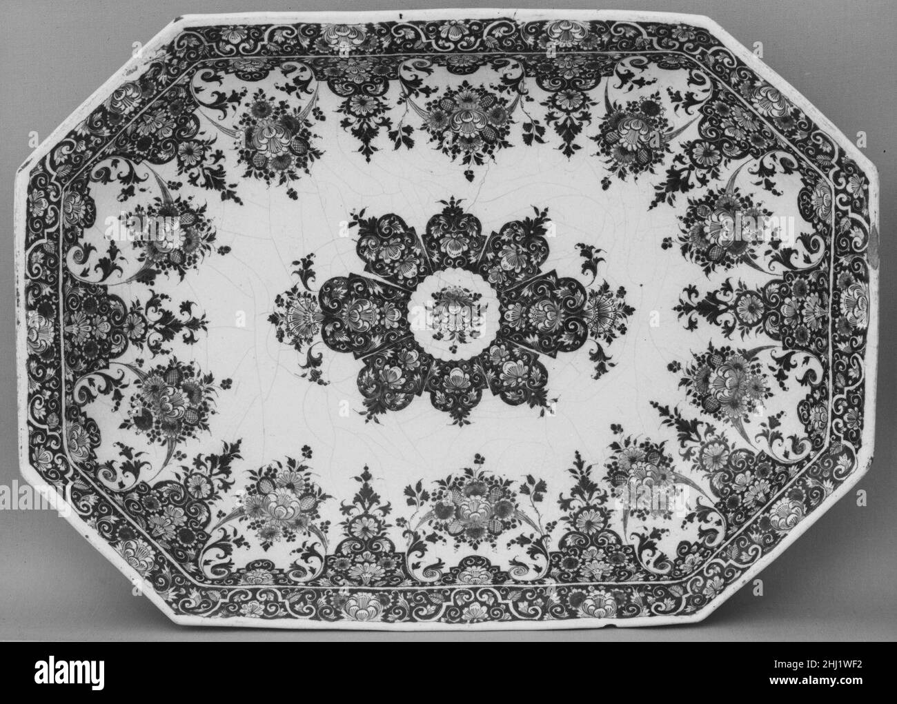 Plateau ca. 1705–20 French, Rouen Faience, or tin-glazed and enameled ...