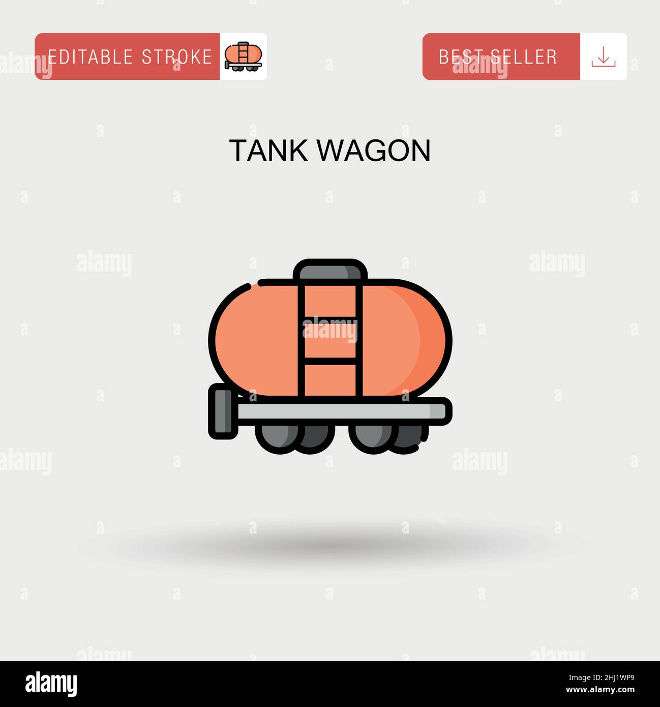 Tank wagon Simple vector icon Stock Vector Image & Art - Alamy