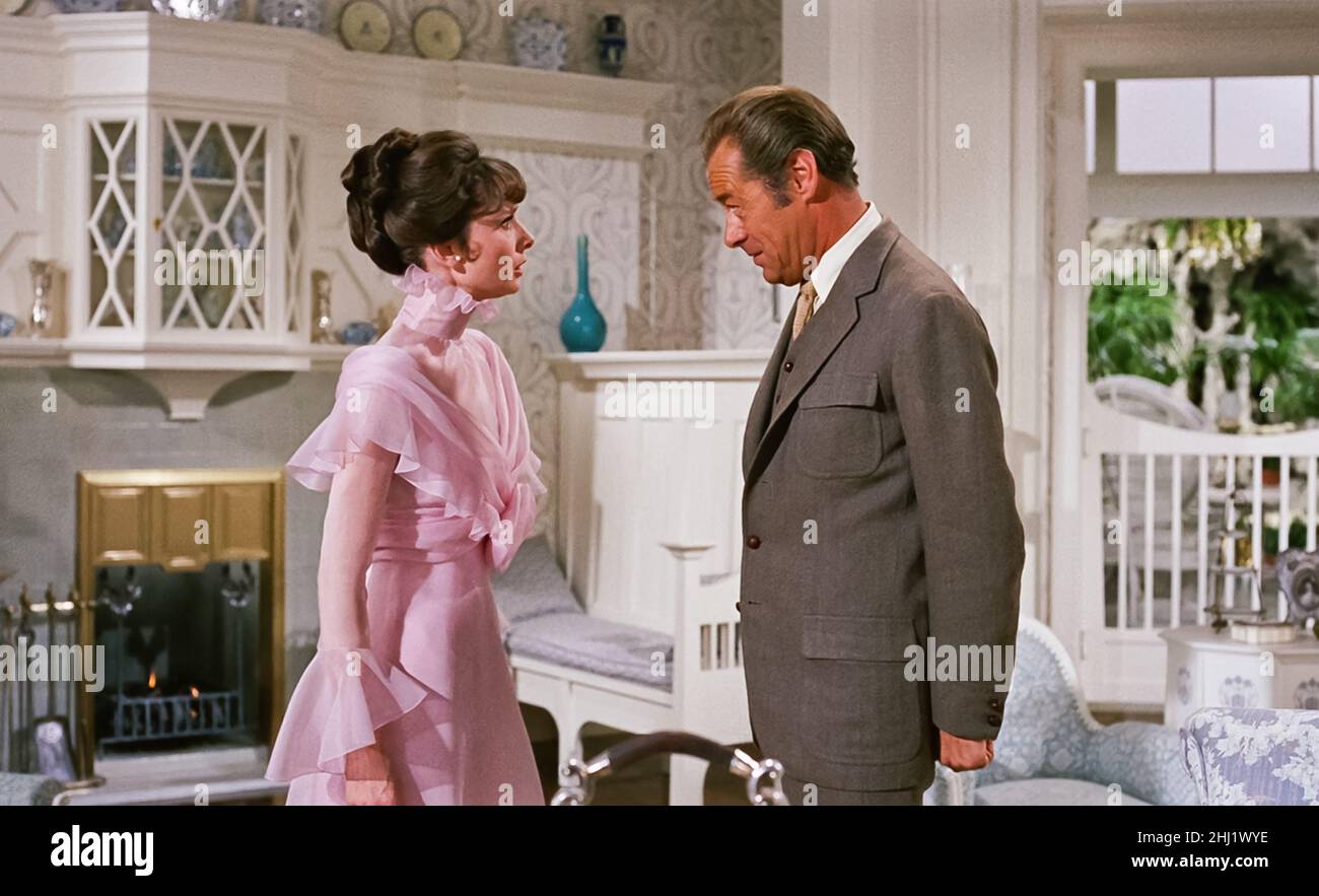 USA. Audrey Hepburn and Rex Harrison in a scene from the (C)Warner Bros ...