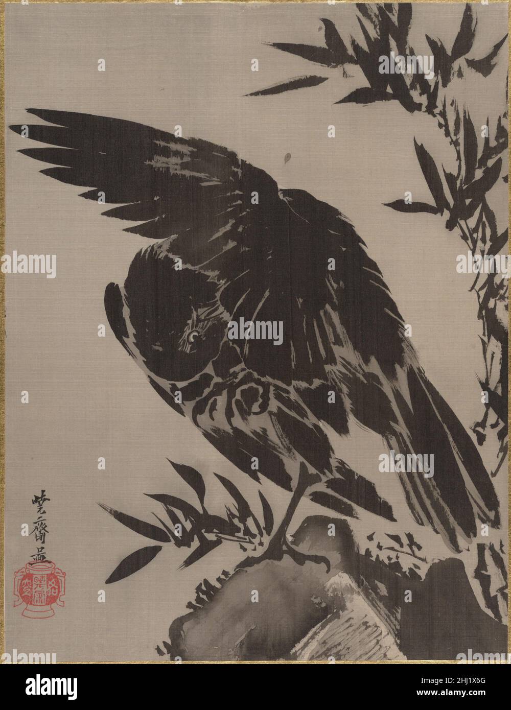 Crow on a Rock ca. 1887 Kawanabe Kyōsai Japanese. Crow on a Rock 54627 ...