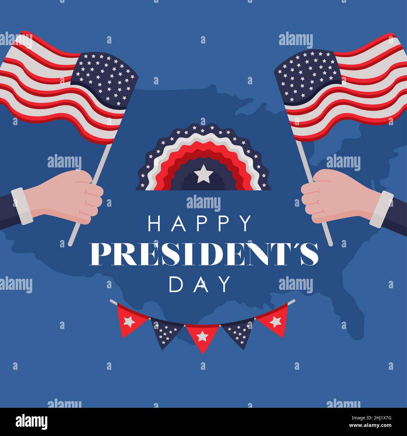 Flags american happy president day Stock Vector Images - Alamy