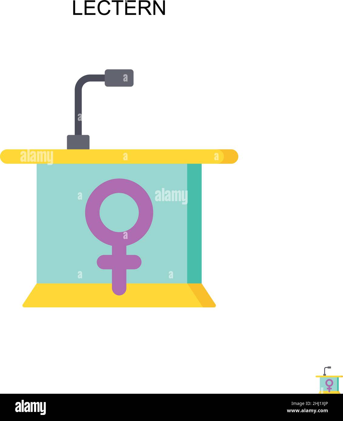 Lectern Simple vector icon. Illustration symbol design template for web ...