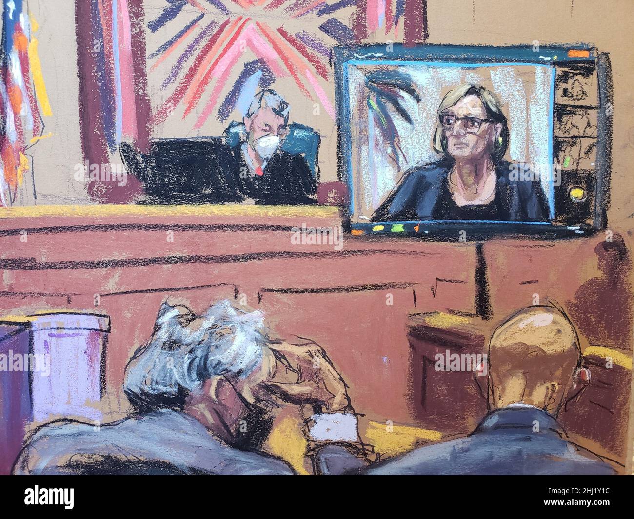 Courtroom sketch witness hi-res stock photography and images - Alamy