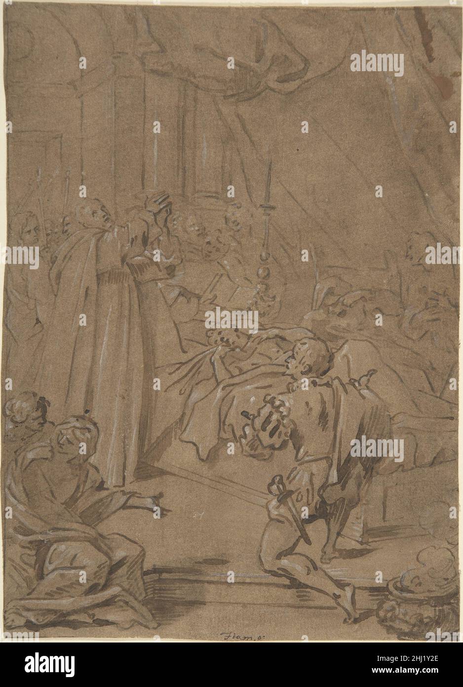 Deathbed Scene 17th century Anonymous, Flemish, 17th century Flemish ...