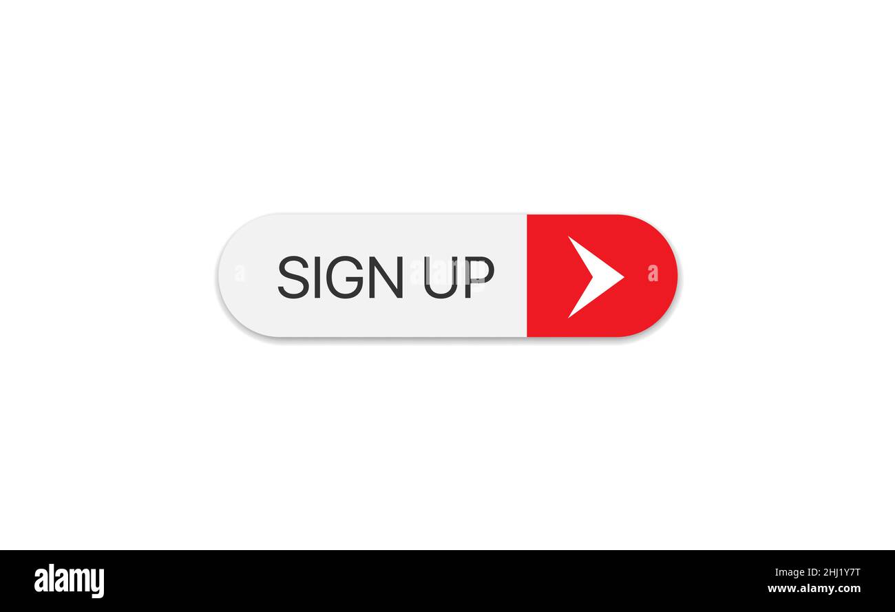 Sign up red button vector illustration for web Stock Vector Image & Art ...