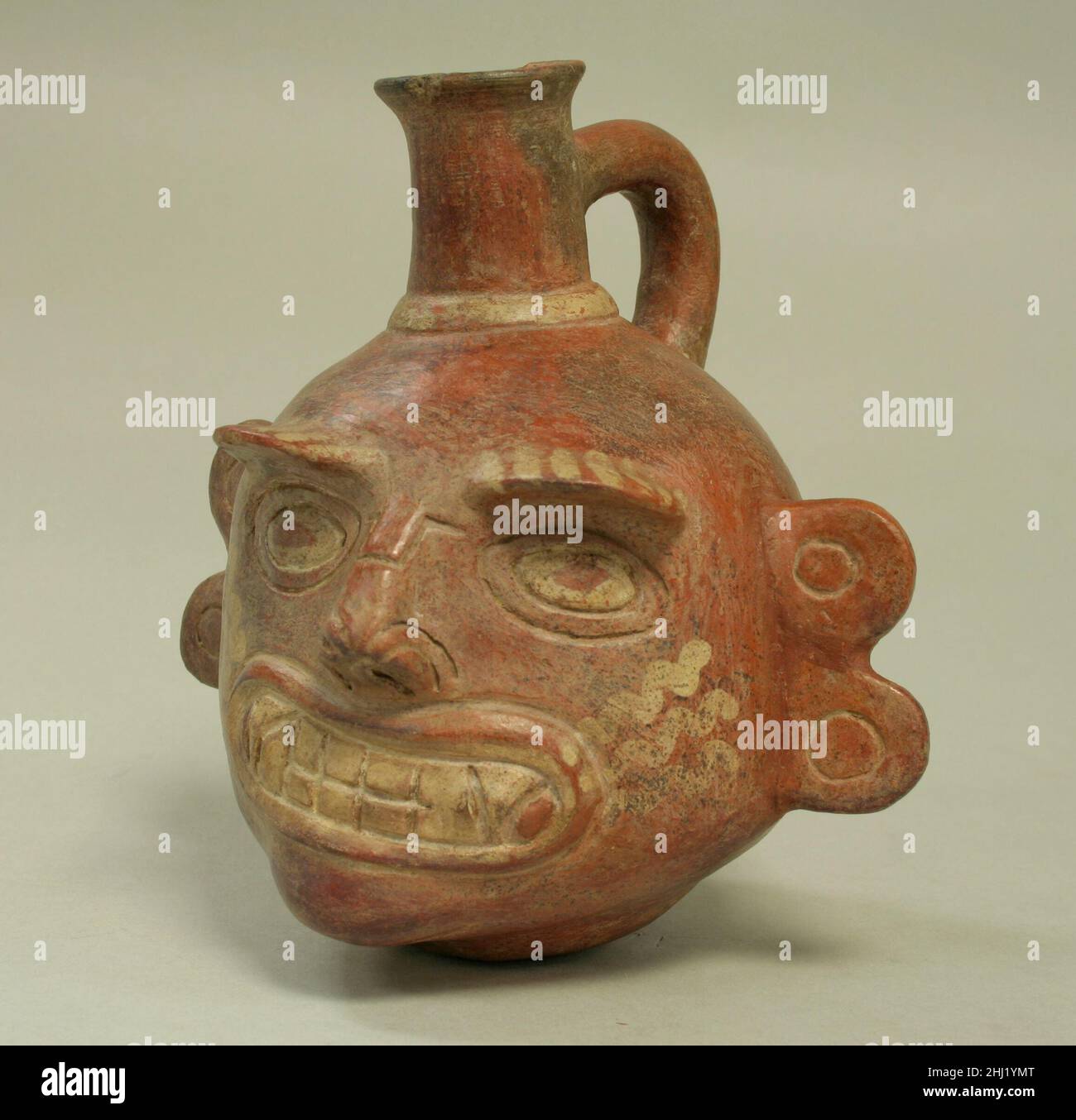 Single Spout Bottle with Fanged Face 3rd century B.C.–A.D. 2nd century ...