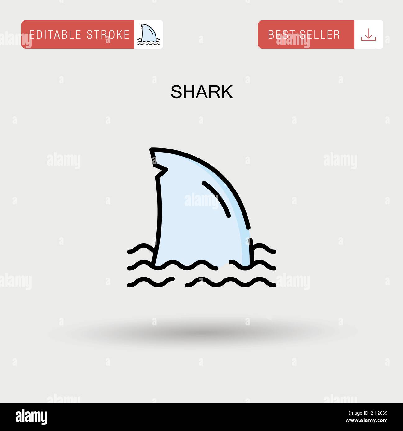 Simple shark graphic hi-res stock photography and images - Alamy