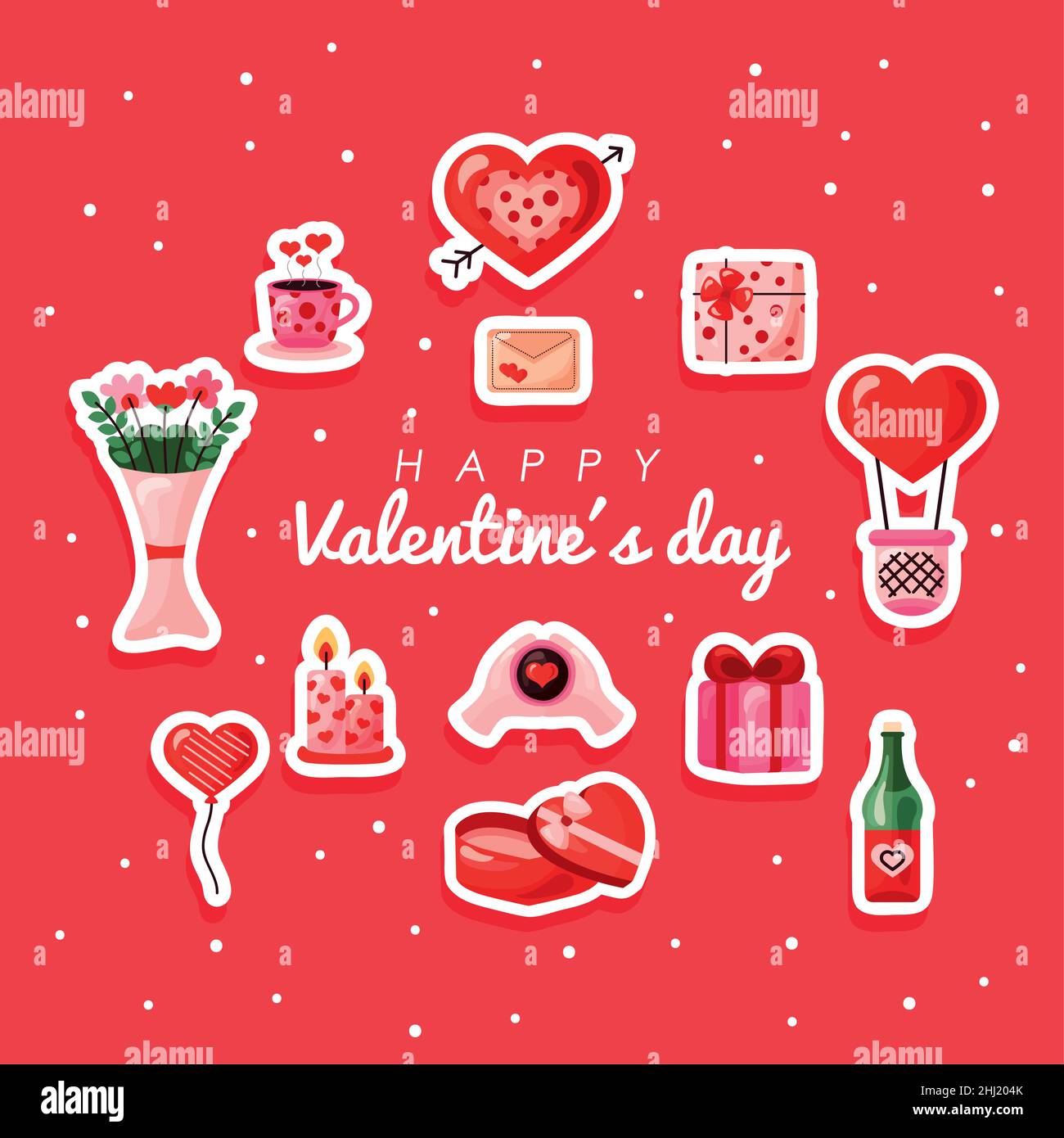 Set twelve valentines day love hi-res stock photography and images - Alamy