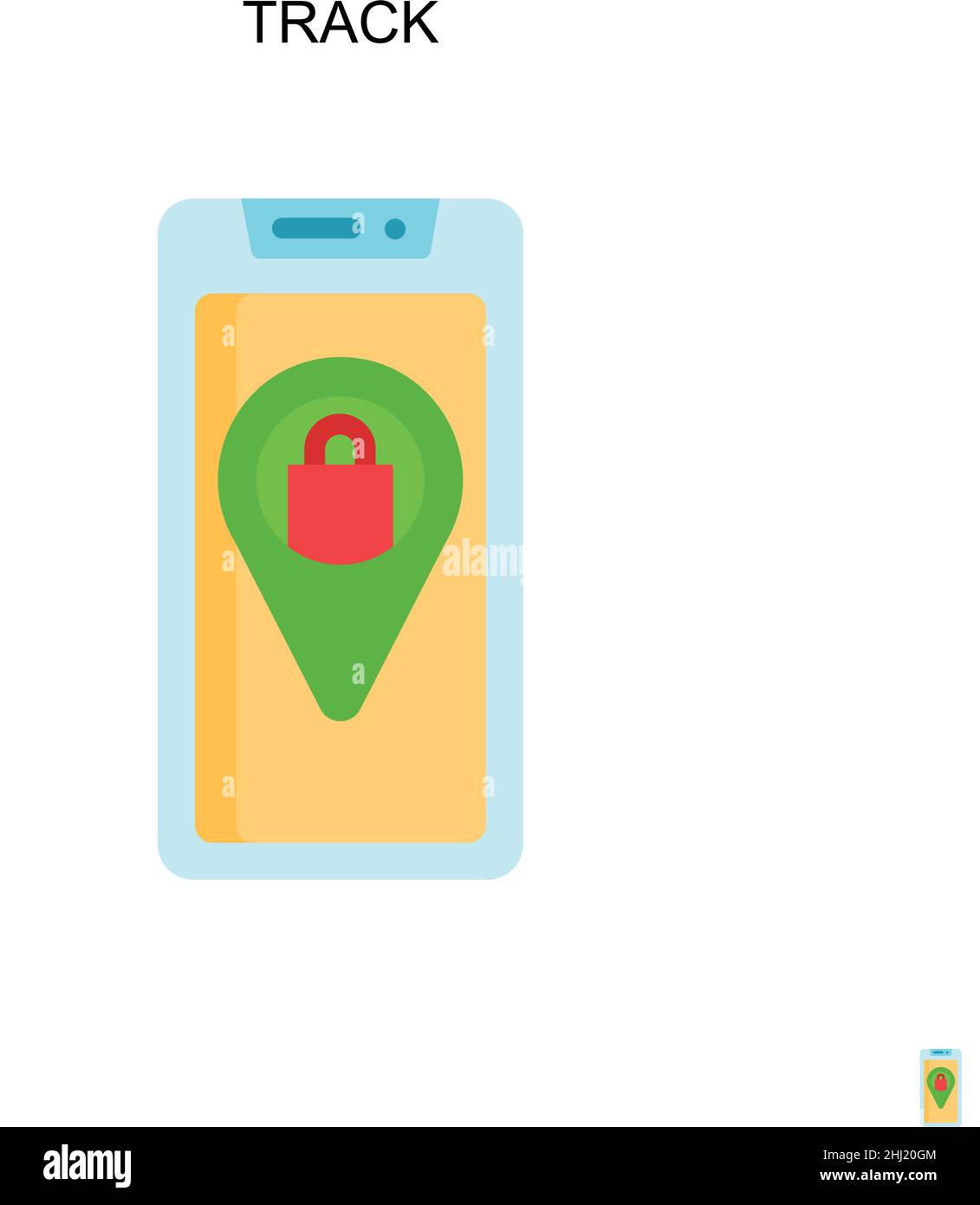 Track Simple vector icon. Illustration symbol design template for web ...