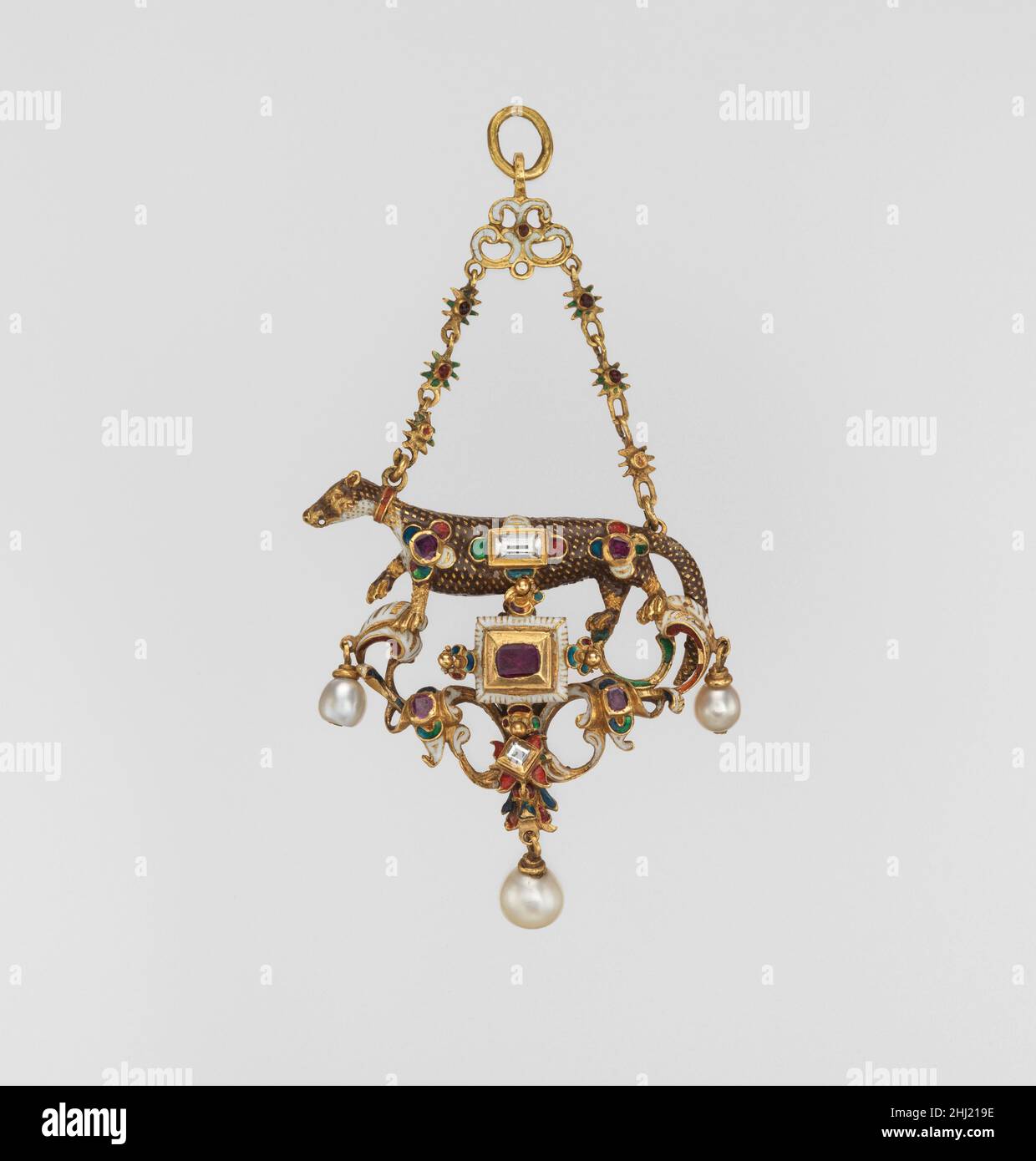 Pendant in the form of a ferret 16th century Northern European The size ...