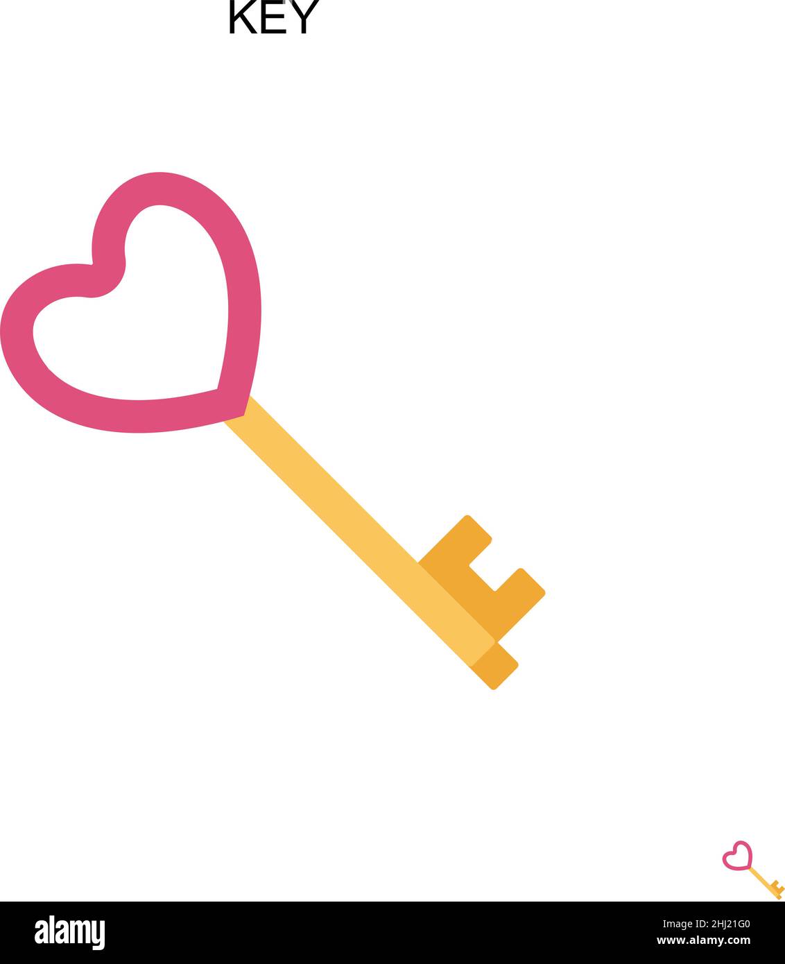Key Simple vector icon. Illustration symbol design template for web ...