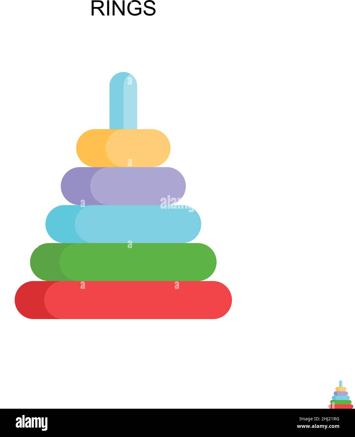 Rings Simple vector icon. Illustration symbol design template for web ...