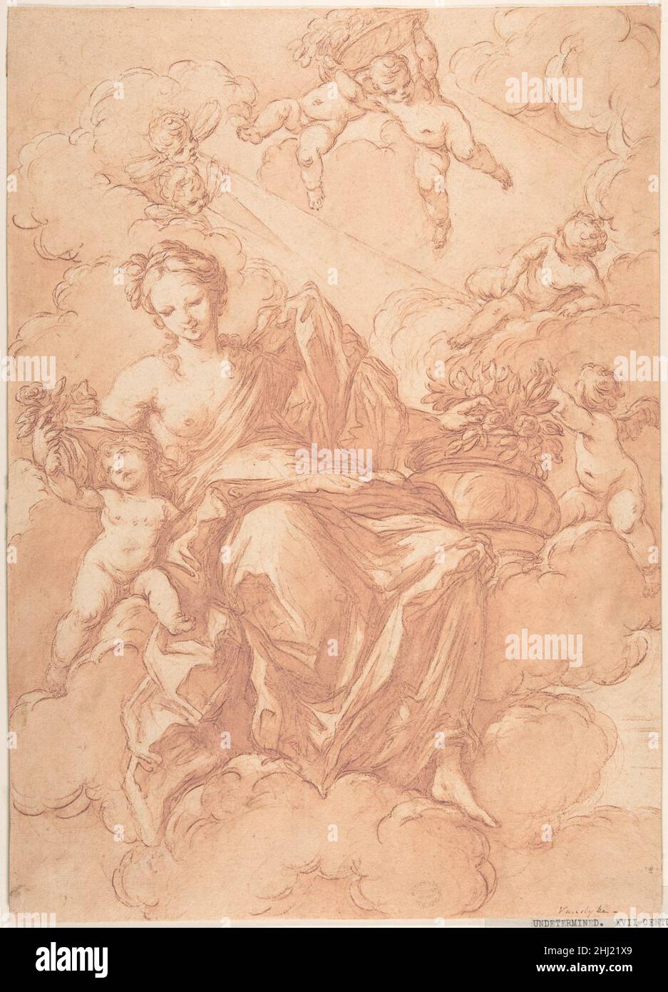 Female Allegorical Figure With Cherubs(?) 17th century Anonymous ...