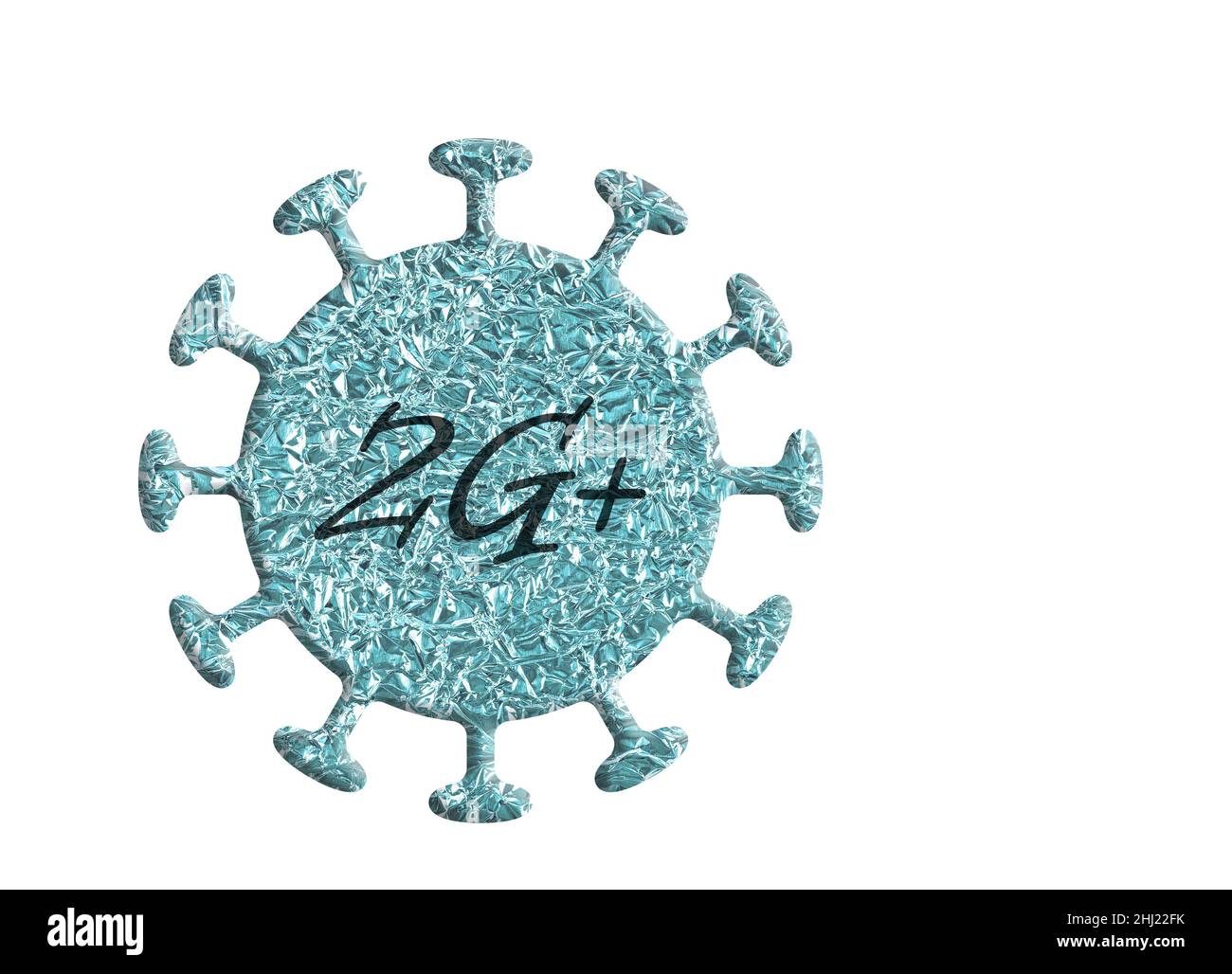 Coronavirus, 2G +, symbol against white background Stock Photo - Alamy