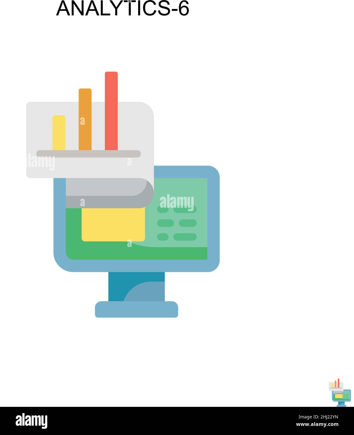 Analytics-6 Simple vector icon. Illustration symbol design template for ...