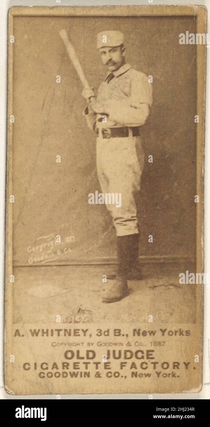 Arthur "Art" Wilson Whitney, 3rd Base, New York, from the Old Judge ...