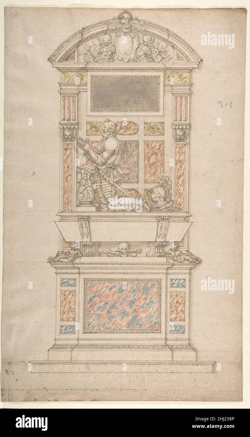 Design for a Man's Tomb 16th century Anonymous, French, 16th century ...