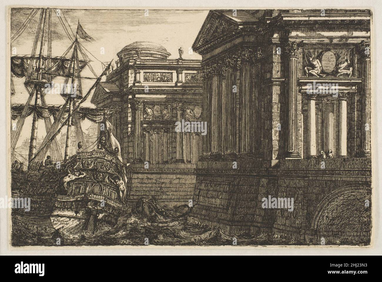 Port Scene ca. 1760 Pierre Moreau French. Port Scene 398047 Stock Photo ...