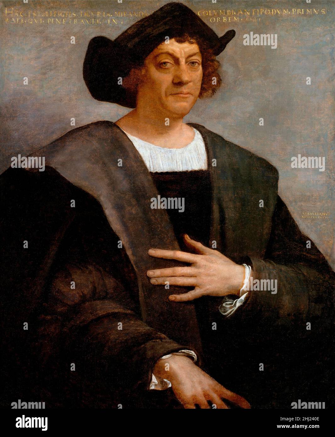 Christopher Columbus, 1451 - 1506, Italian navigator, digitally ...