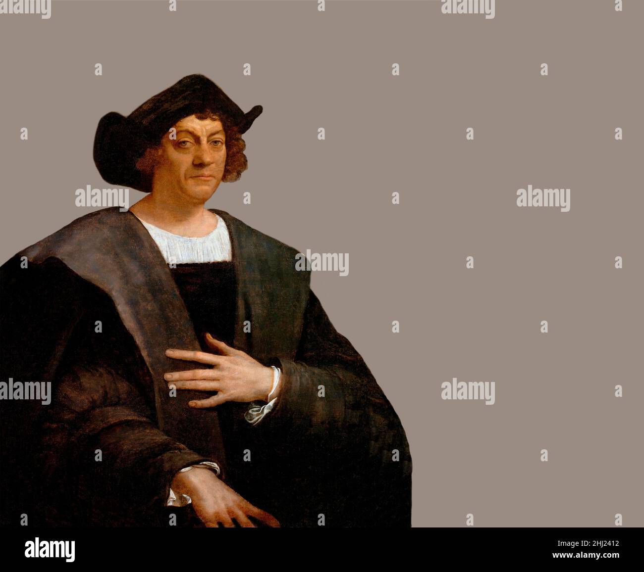Christopher Columbus, 1451 - 1506, Italian navigator, digitally ...