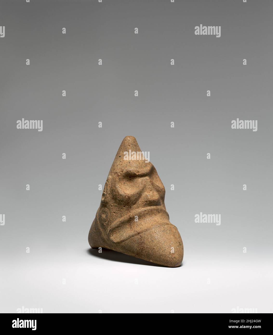 Three-Cornered Stone (Trigonolito) with Face 13th–15th century Taíno ...