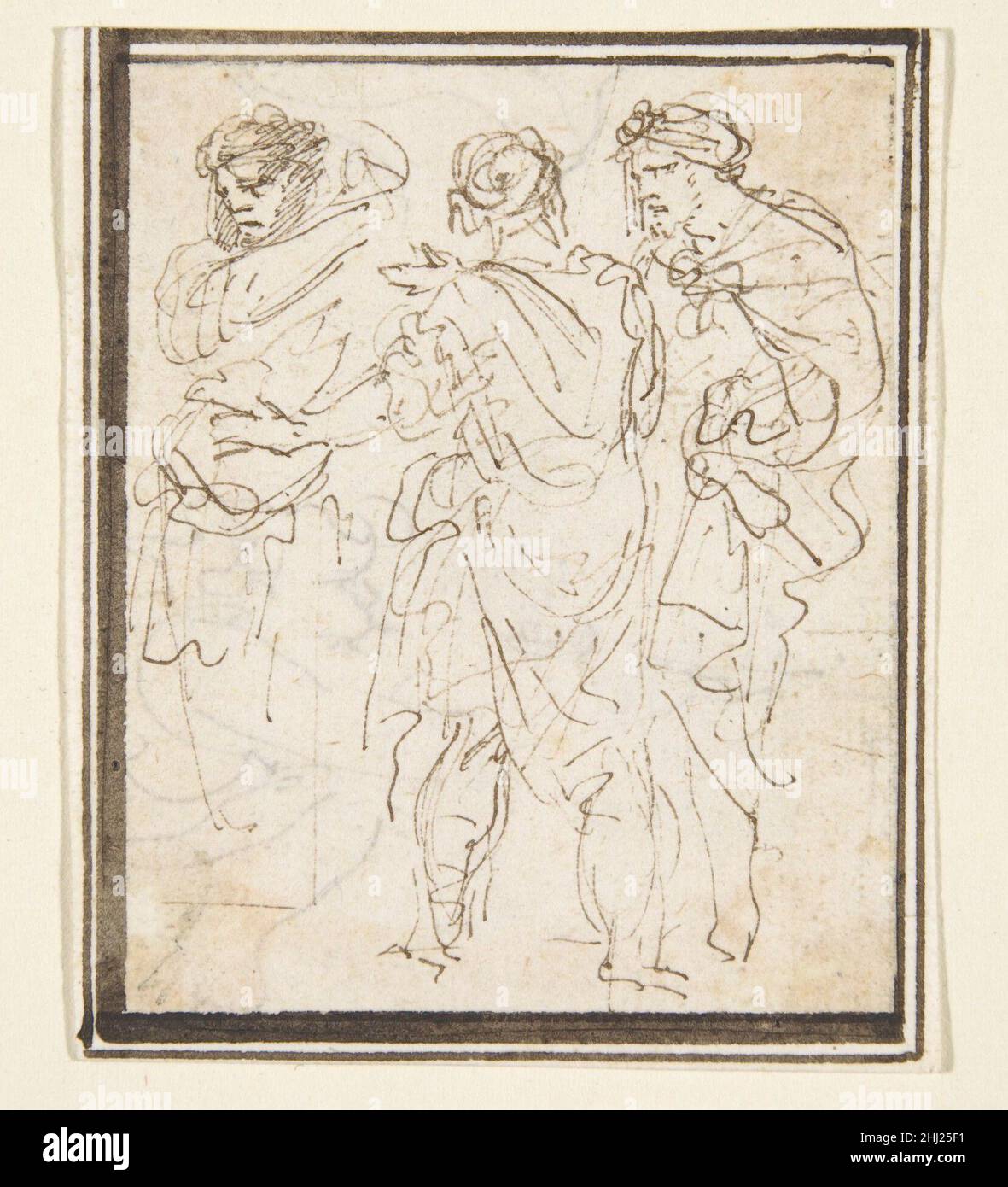 Three Standing Figures in Antique Costume 1610–64 Stefano della Bella ...