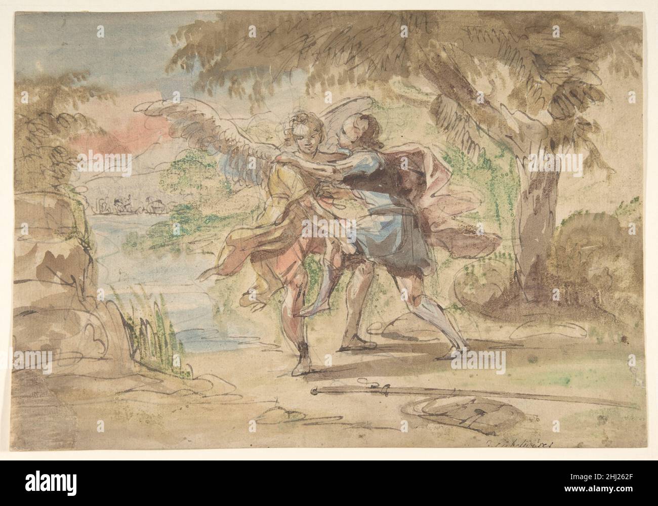 Jacob and the Angel late 17th–mid-18th century Johann Jacob Eybelwieser ...