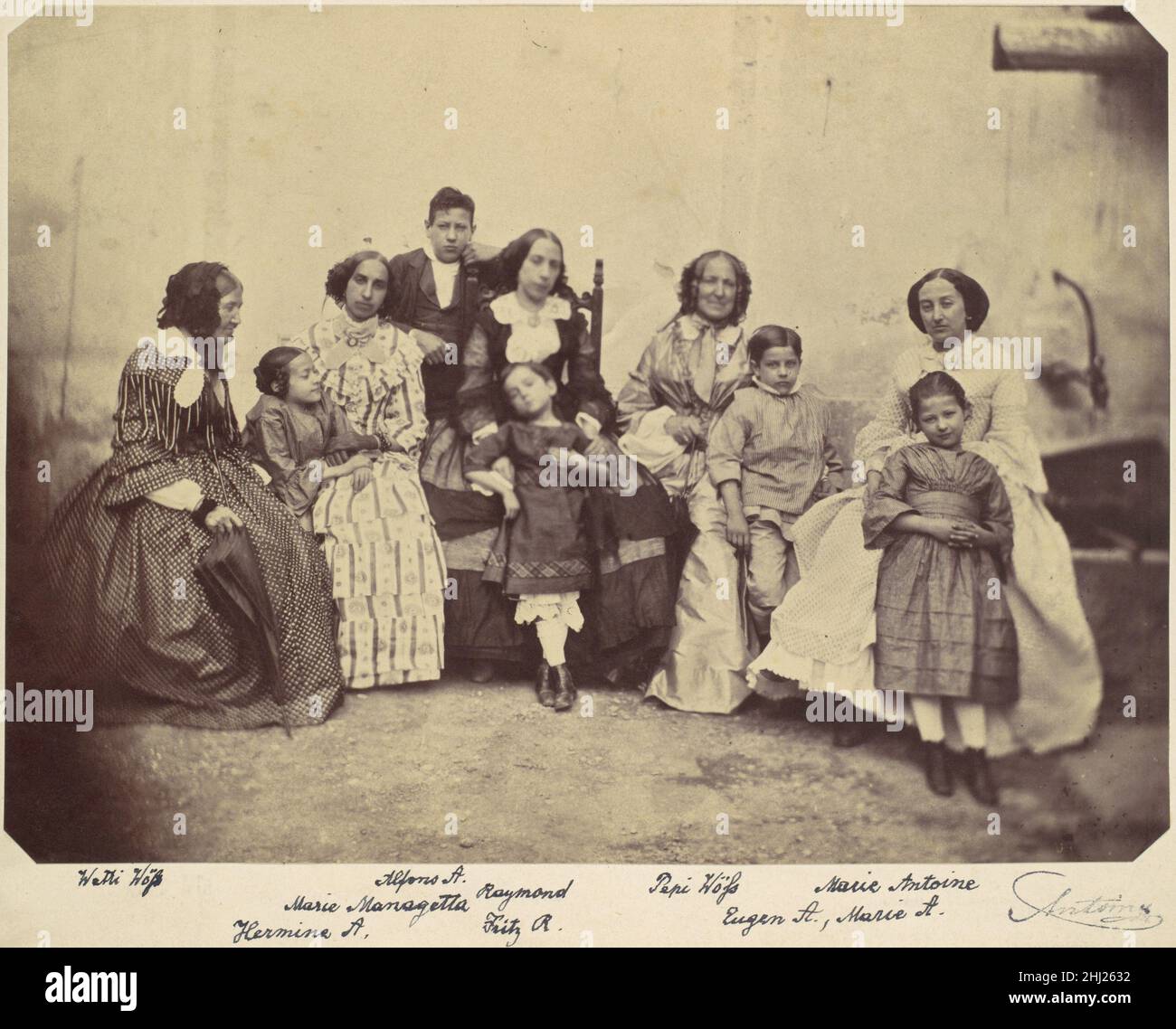 [Ten members of the Antoine family] 1850s–60s Franz Antoine Austrian ...